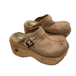 Soda | Shoes | Vintage Rare Soda Suede Mega Chunky Platform Mules ...